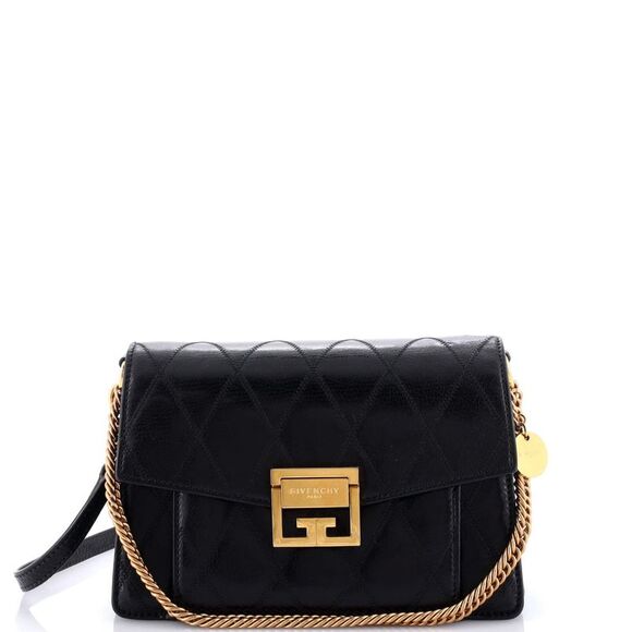 Givenchy | Bags | Givenchy Gv3 Flap Bag Quilted Leather Small Black | Poshmark